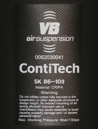 Ressorts pneumatiques 0062030041 SK 86-103 - rechange